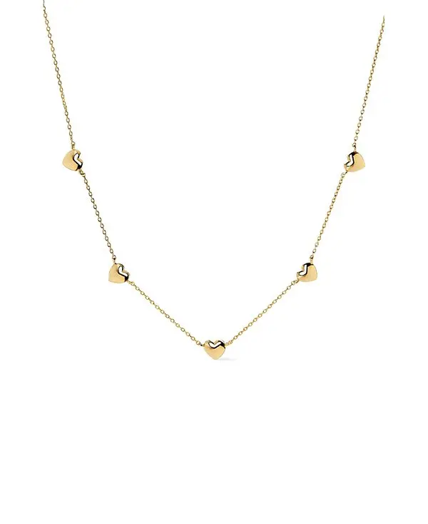 ANA LUISA Lev Mini Station Heart Necklace - Gold