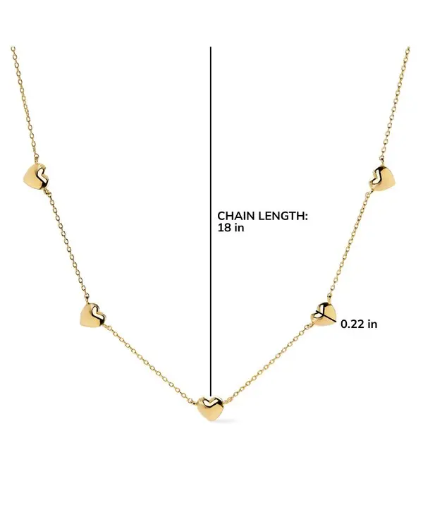 ANA LUISA Lev Mini Station Heart Necklace