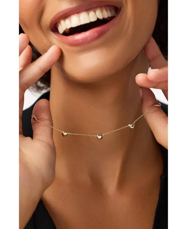 ANA LUISA Lev Mini Station Heart Necklace