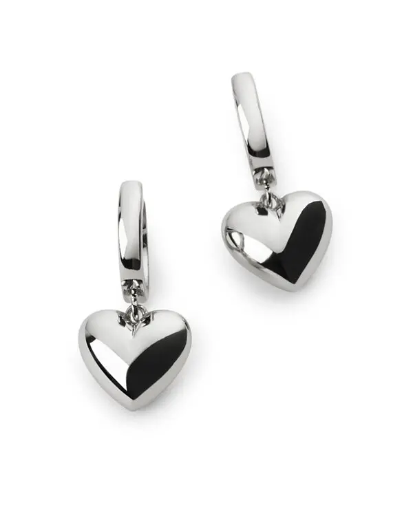 ANA LUISA Jessica Puffed Heart Hoop Earrings - Silver