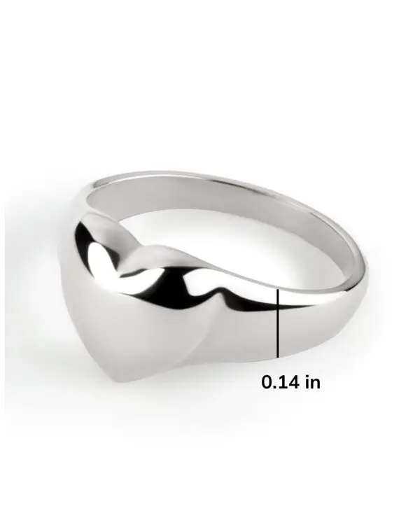 ANA LUISA Isla Heart Ring - Silver