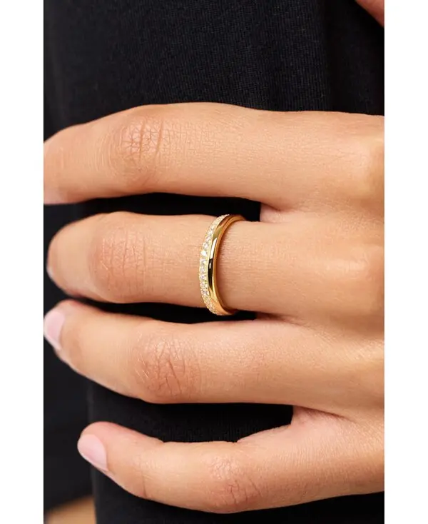 ANA LUISA Celine Double Band Ring - Gold