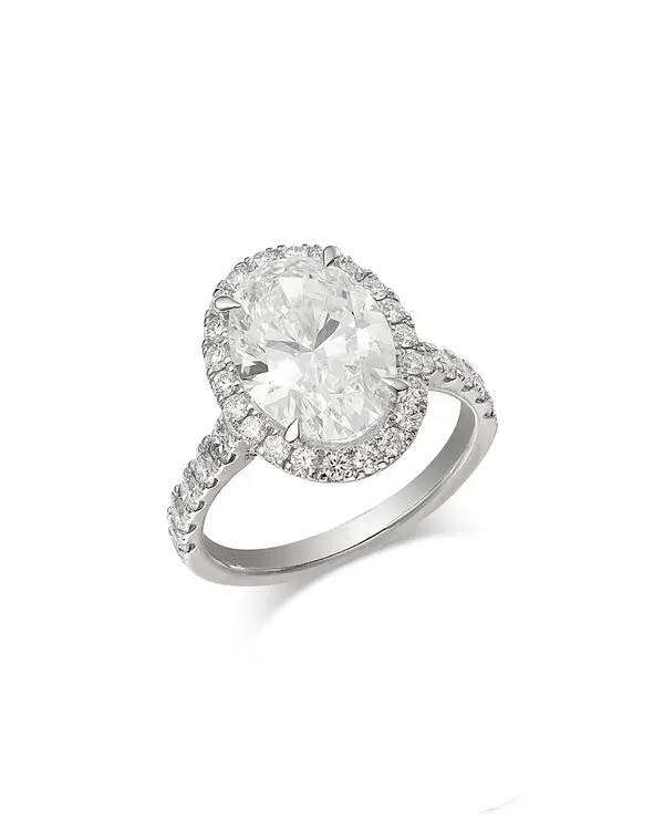 Bloomingdale'S 18k Gold 5.0 Tcw Lab Grown Diamond Engagement Ring - White