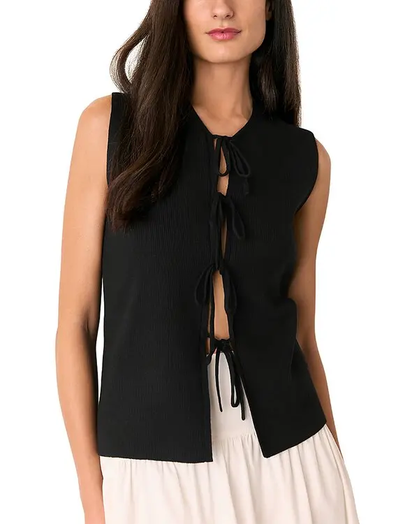 Whistles Tie Front Detail Top