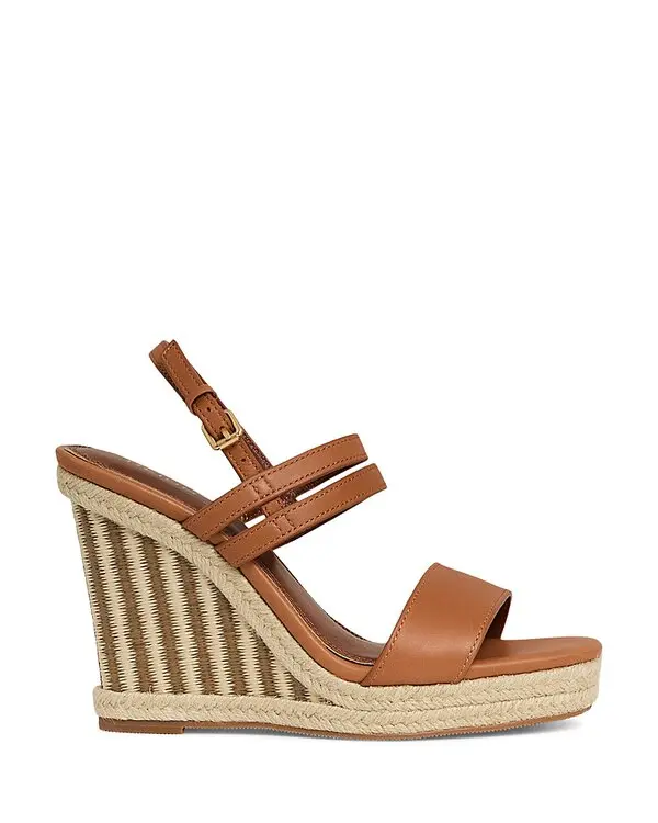 REISS Raffia Wedge Heel Sandals