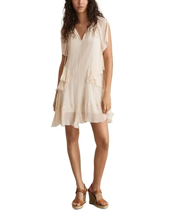 REISS Raffia Wedge Heel Sandals