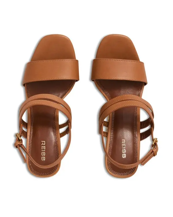REISS Raffia Wedge Heel Sandals