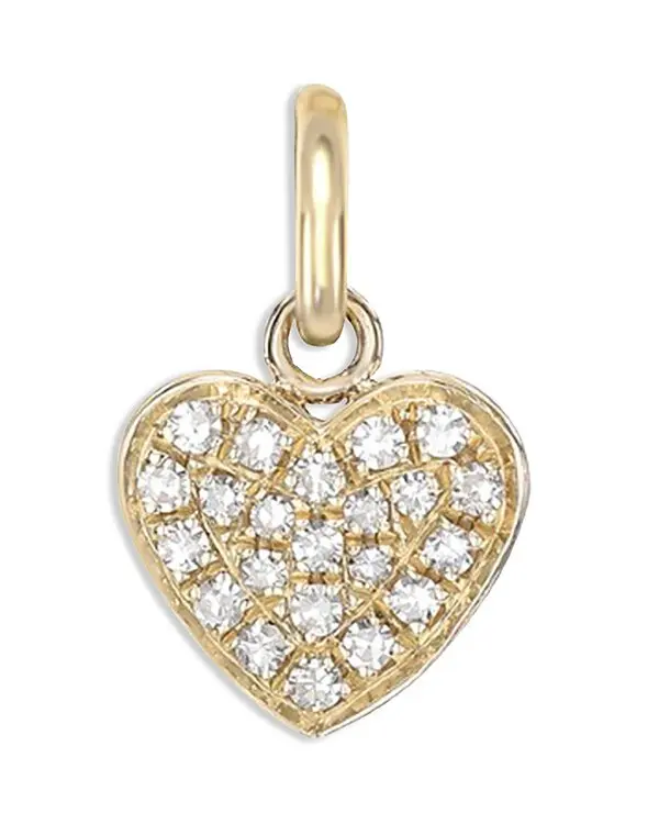 ZOE LEV 14k Yellow Diamond Heart Charm Pendant - Gold