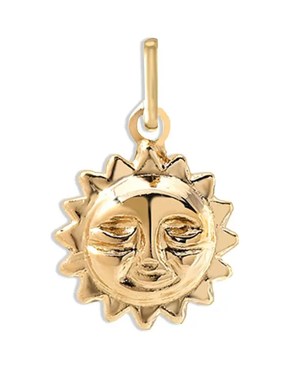 ZOE LEV 14k Yellow Sun Charm Pendant - Gold