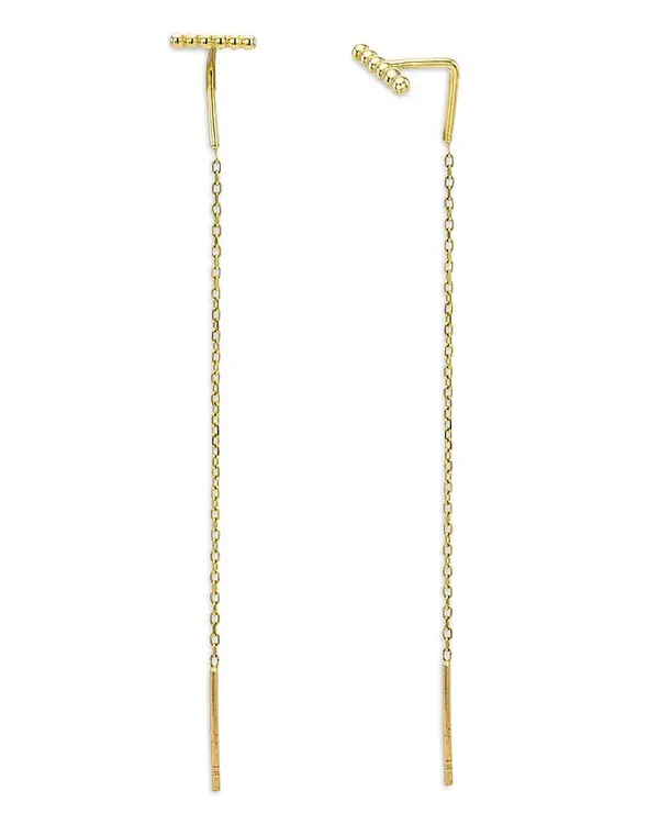 ZOE LEV 14k Yellow Cable Link Threader Earrings - Gold