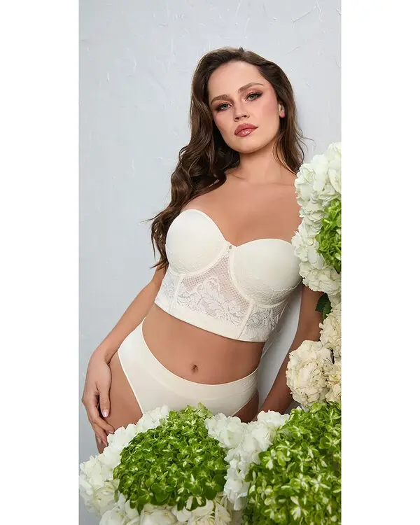 Le Mystère Lace Allure Convertible Bustier - Papyrus