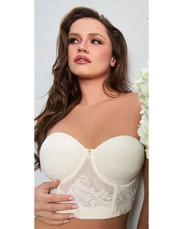 Le Mystère Lace Allure Convertible Bustier - Papyrus