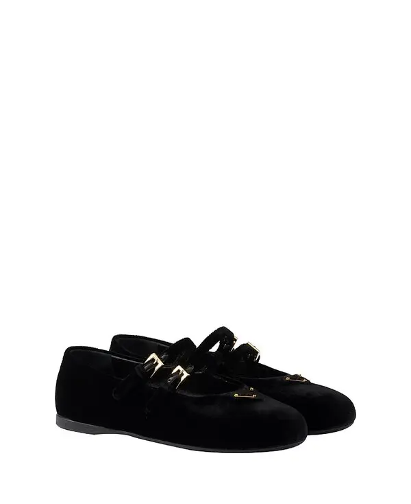 Prada Velvet Ballerinas