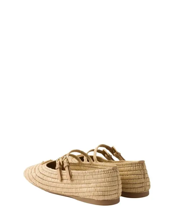 Prada Crochet Ballerinas - Neutral