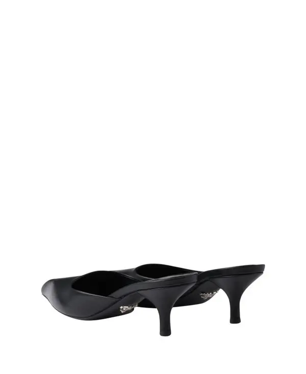 Prada Leather Mules - Black | Editorialist