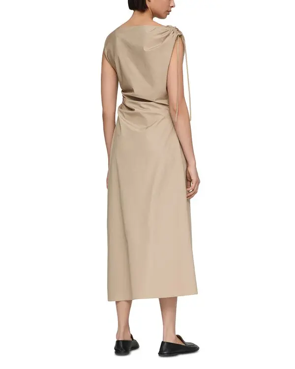 Lafayette 148 New York Gathered Tie Sleeve Midi Dress