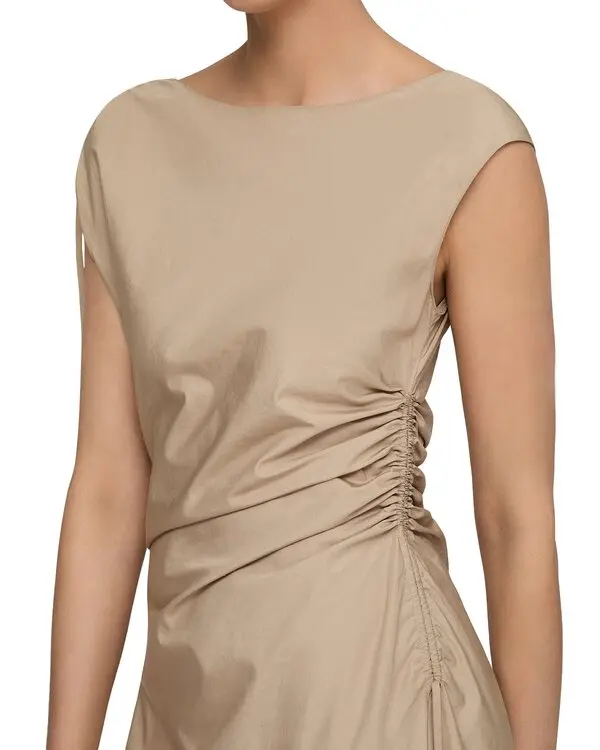 Lafayette 148 New York Gathered Tie Sleeve Midi Dress