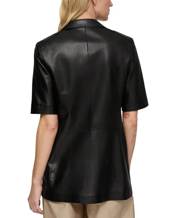 Lafayette 148 New York Leather Blazer