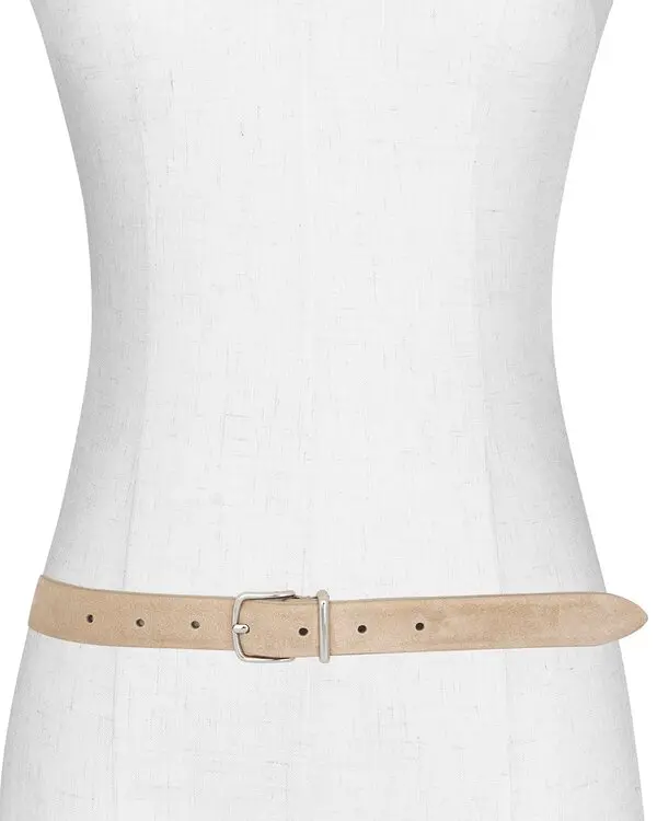 Vince Suede Leather Belt - Dark Clay