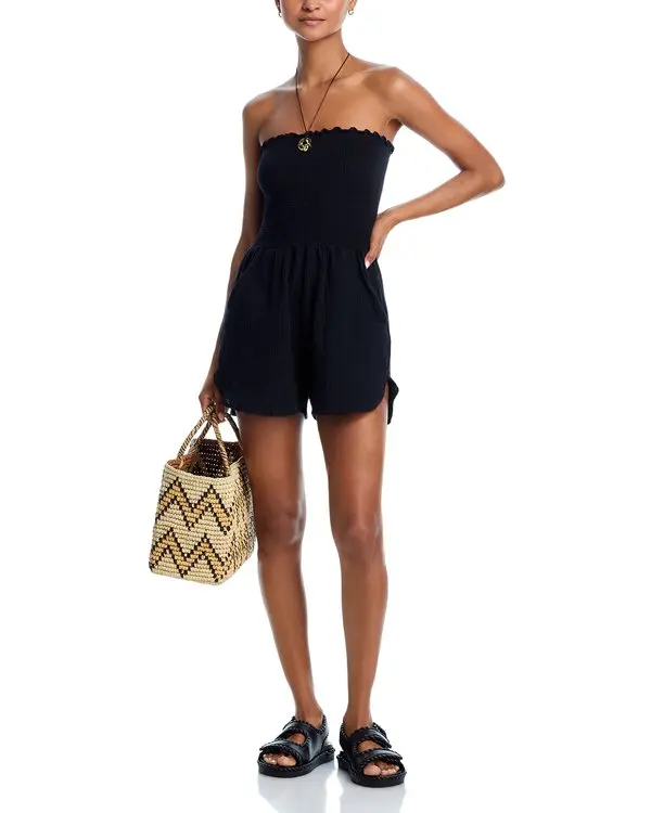 Peixoto Torey Strapless Romper - Black Iris