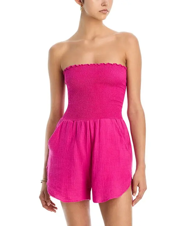 Peixoto Torey Strapless Romper - Pink Passion Iris