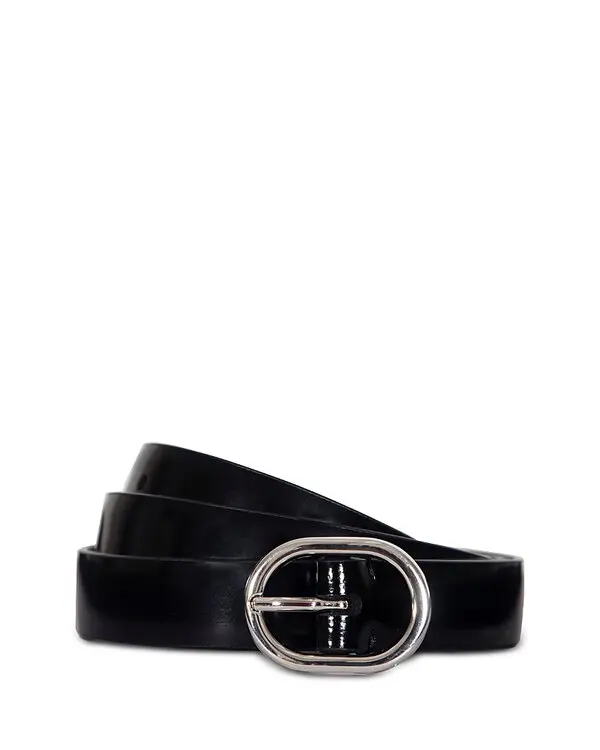Vince Spazzolato Leather Belt - Black