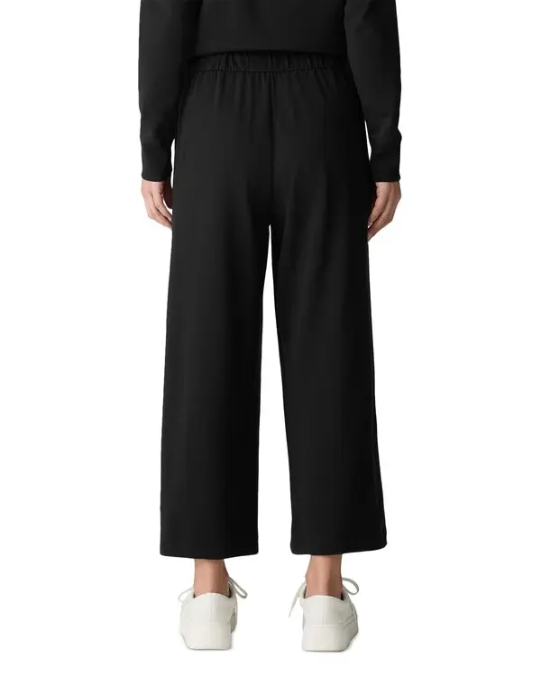Eileen Fisher Wide Cropped Pants - Black