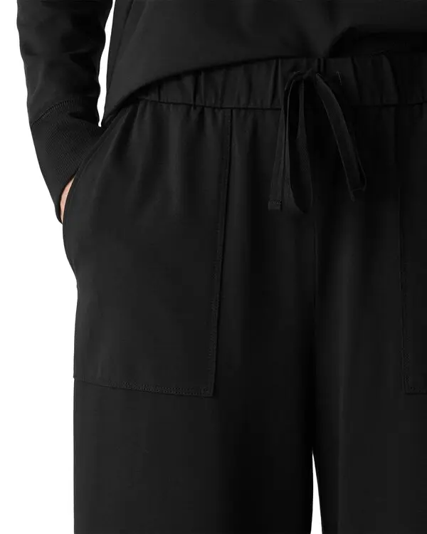 Eileen Fisher Wide Cropped Pants - Black