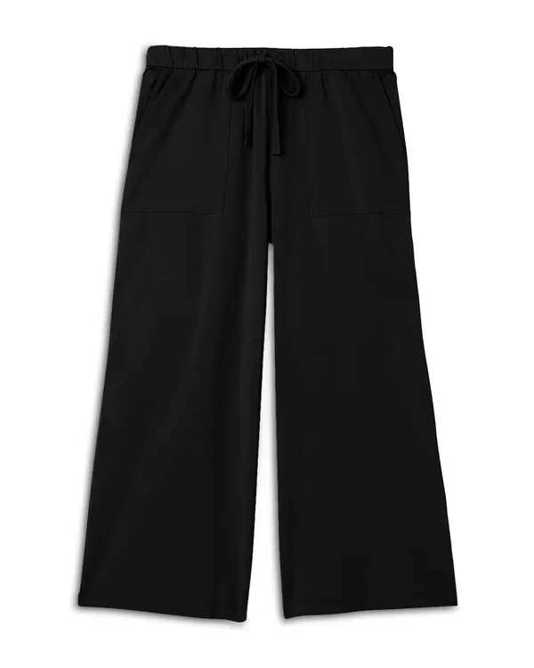 Eileen Fisher Wide Cropped Pants - Black