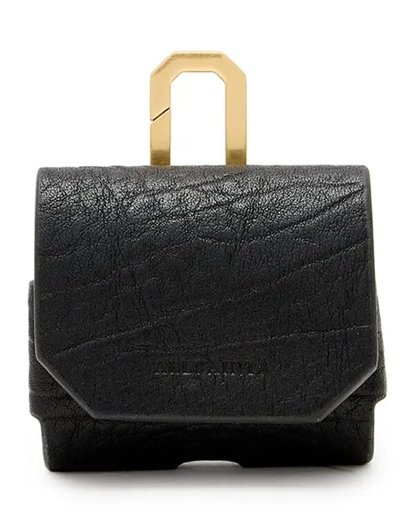 ALLSAINTS Airpod Grain Leather Case - Black