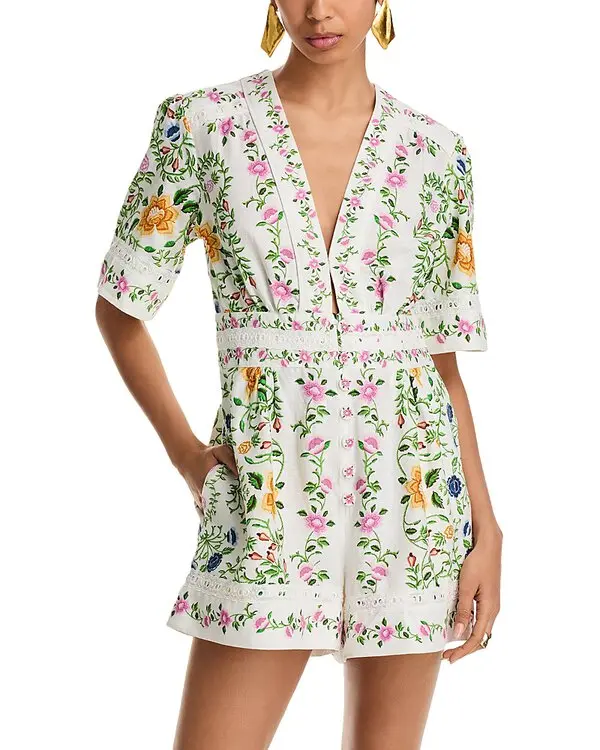 Farm Rio Floral Romper - Folk Flora