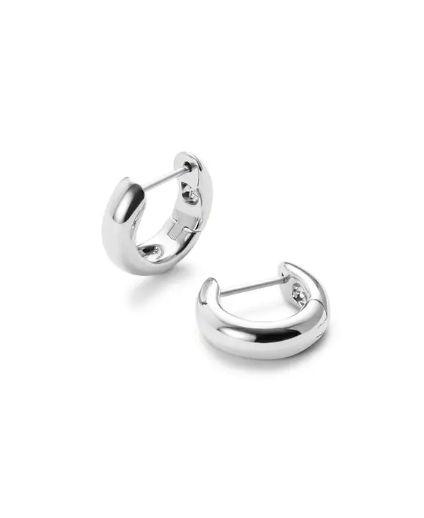 ANA LUISA Giulia Bold Huggie Hoop Earrings - Giulia Silver