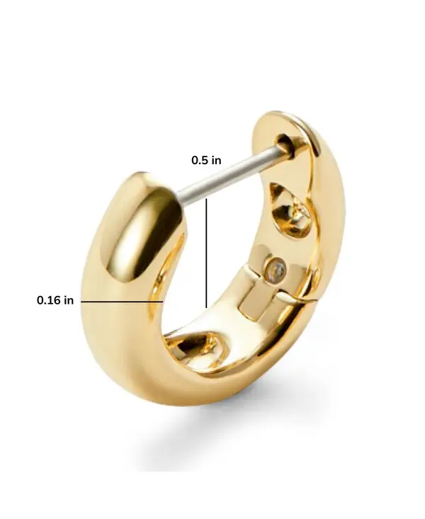 ANA LUISA Giulia Bold Huggie Hoop Earrings - Gold