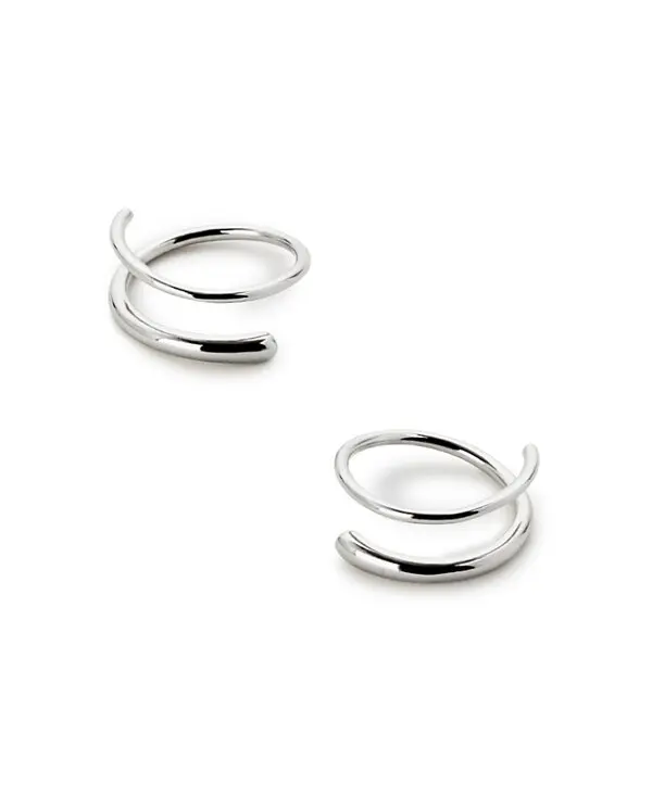 ANA LUISA Harley Double Hoop Earrings - Silver