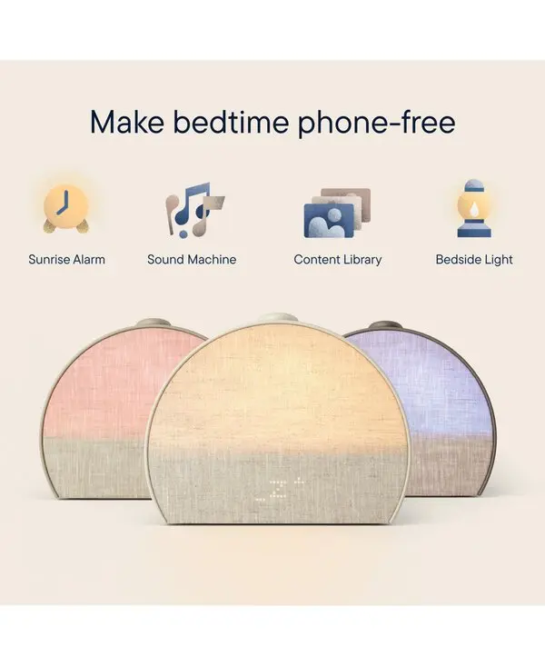 HATCH, INC. Restore 3 Smart Sunrise Alarm Clock Sound Machine Screen-free Bedroom Sleep Guide - Putty
