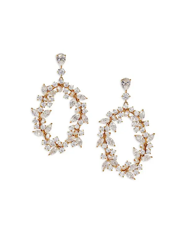 Nadri Ravish Laurel Drop Earrings - Gold