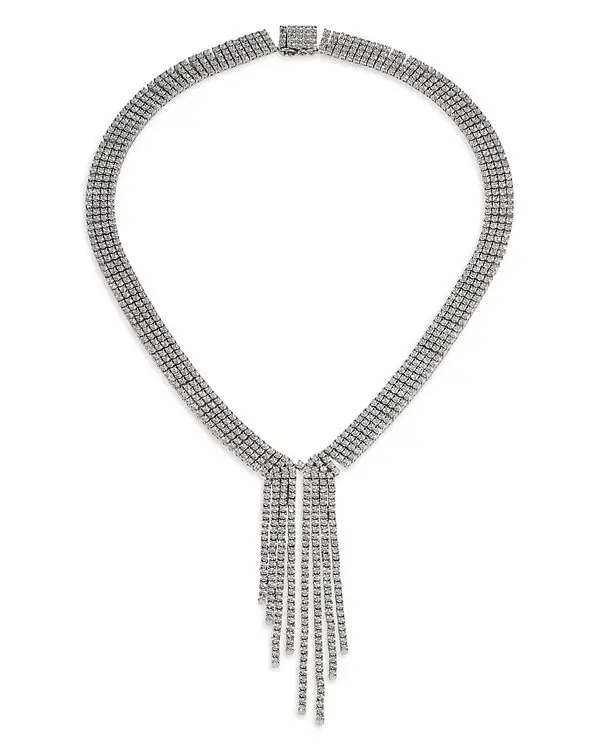 Nadri Starlet Drama Y Necklace - Silver
