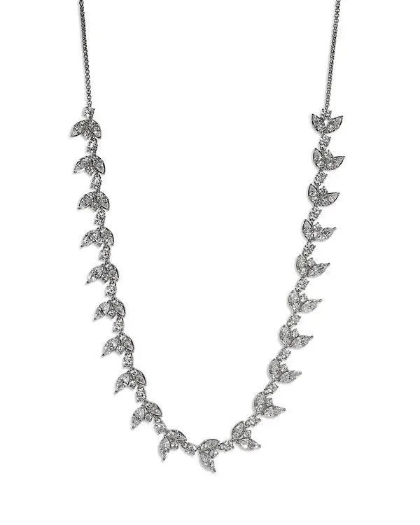 Nadri Ravish Vine Necklace - Silver