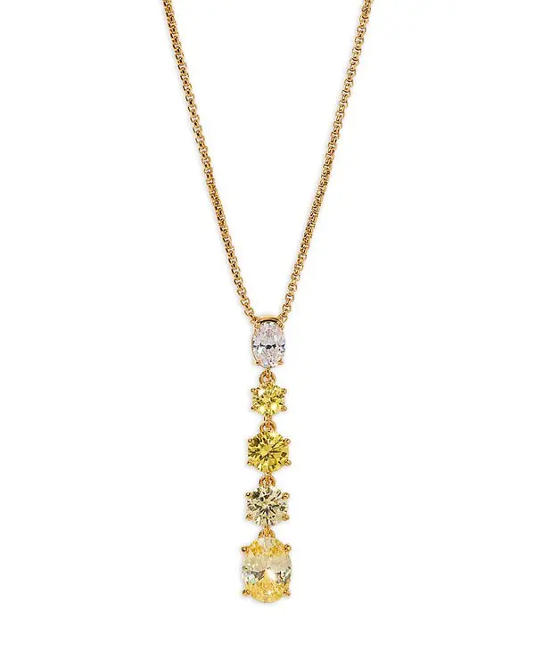 Nadri Natural Beauty Y Pendant Necklace - Yellow/gold