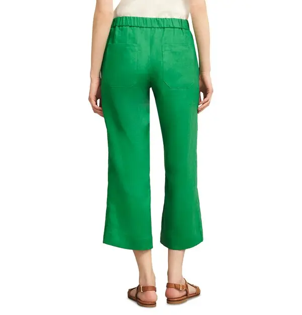 HOBBS LONDON Lillie Linen Cropped Kick Flare Pants