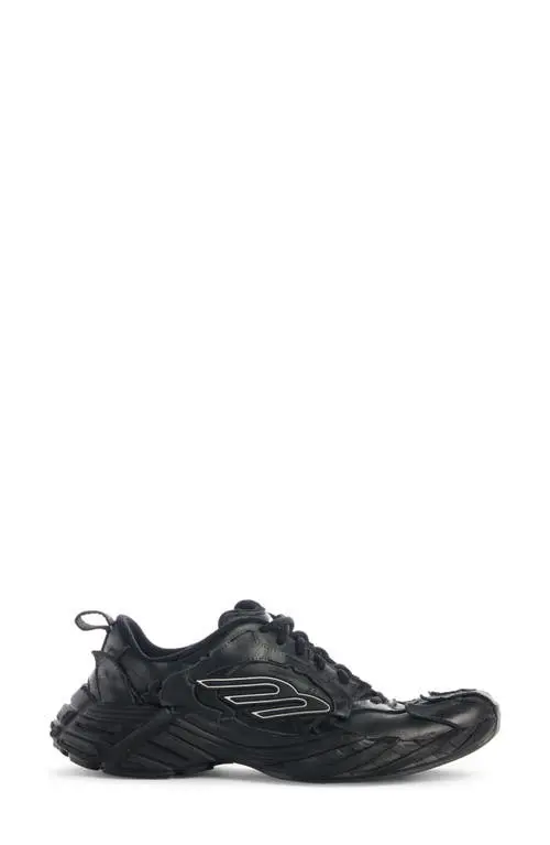 Balenciaga Monday 3b Logo Low Top Sneakers - Black