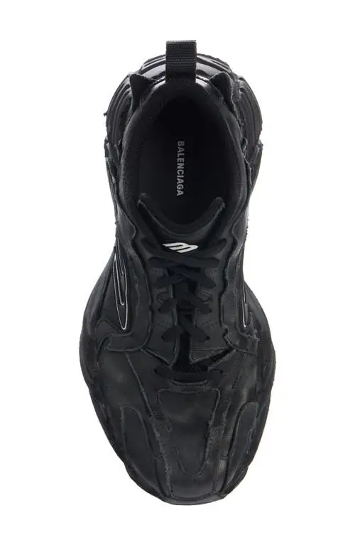 Balenciaga Monday 3b Logo Low Top Sneakers - Black