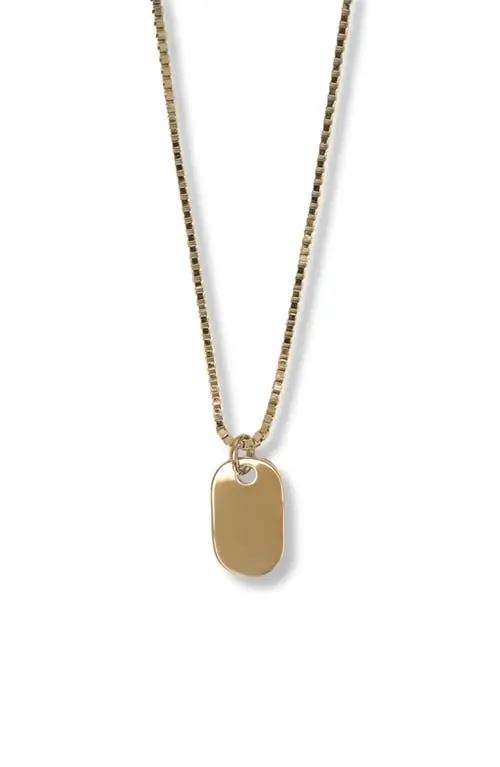 Argento Vivo Tag Pendant Necklace - Gold