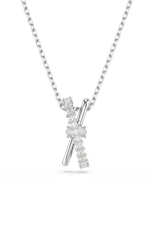 SWAROVSKI Hyperbola Pendant Necklace - White Gold