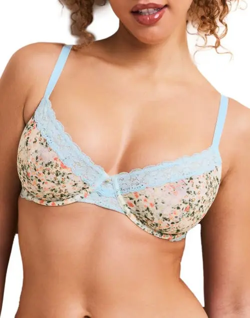 ADORE ME Akari Unlined Demi Bra - Floral White