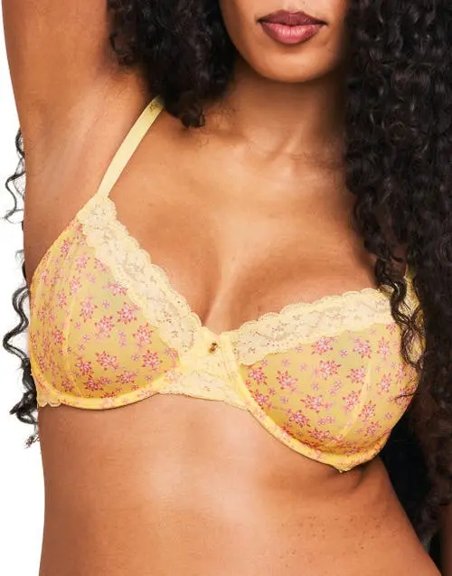 ADORE ME Akari Unlined Demi Bra - Ditsy Yellow