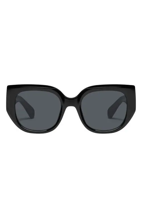 Quay Busy Busy 53mm Square Sunglasses - Black/ Smoke
