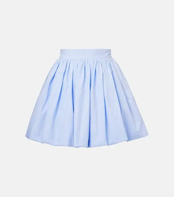 Patou Gathered Cotton Miniskirt