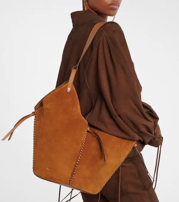 Isabel Marant Étoile Tampa Suede Shoulder Bag - Brown