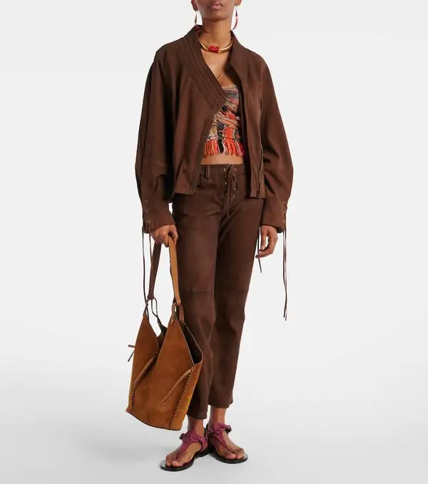 Isabel Marant Étoile Tampa Suede Shoulder Bag - Brown